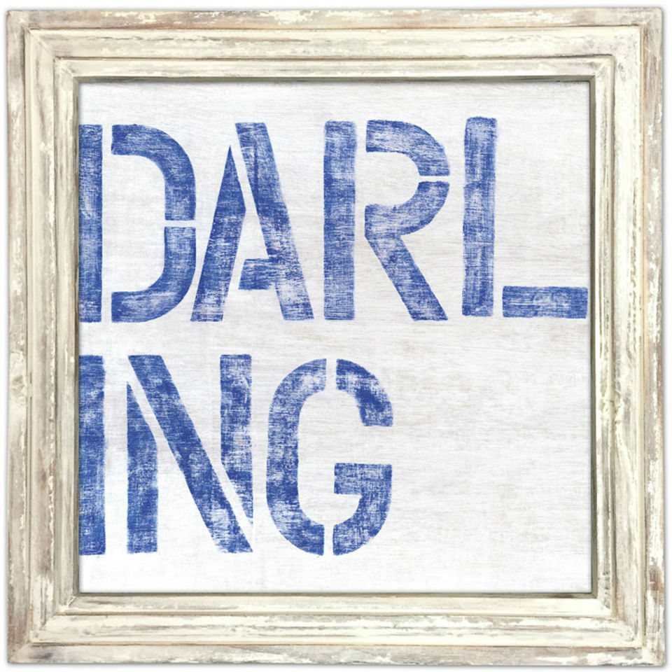 Sugarboo Designs 24" x 24" Darling Art Print With White Wash Frame by ...