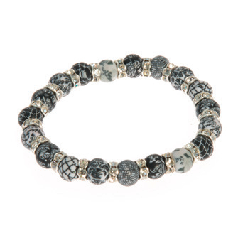 Viva Beads Classic Black Lace Classic Crystal Bracelet-The Lamp Stand