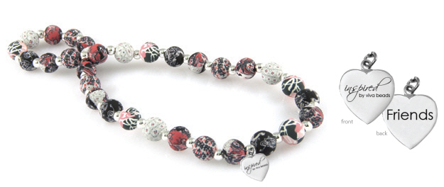 Viva Beads Friends Chunky Silver Ball Necklace - Candy Apple-The Lamp Stand