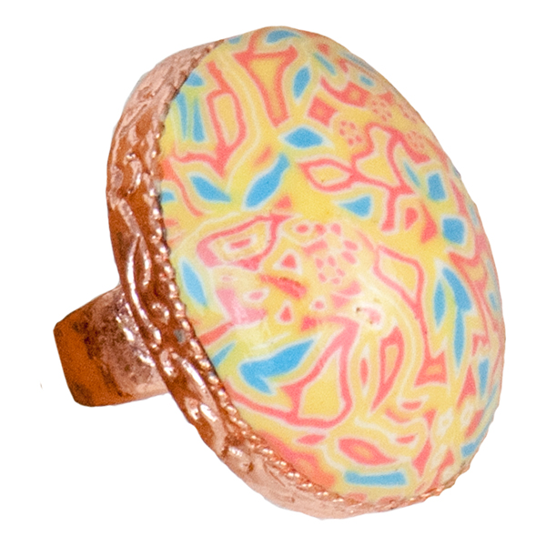 Viva Beads Splash of Neutral Clay Shaped Ring - Viva Beads-The Lamp Stand