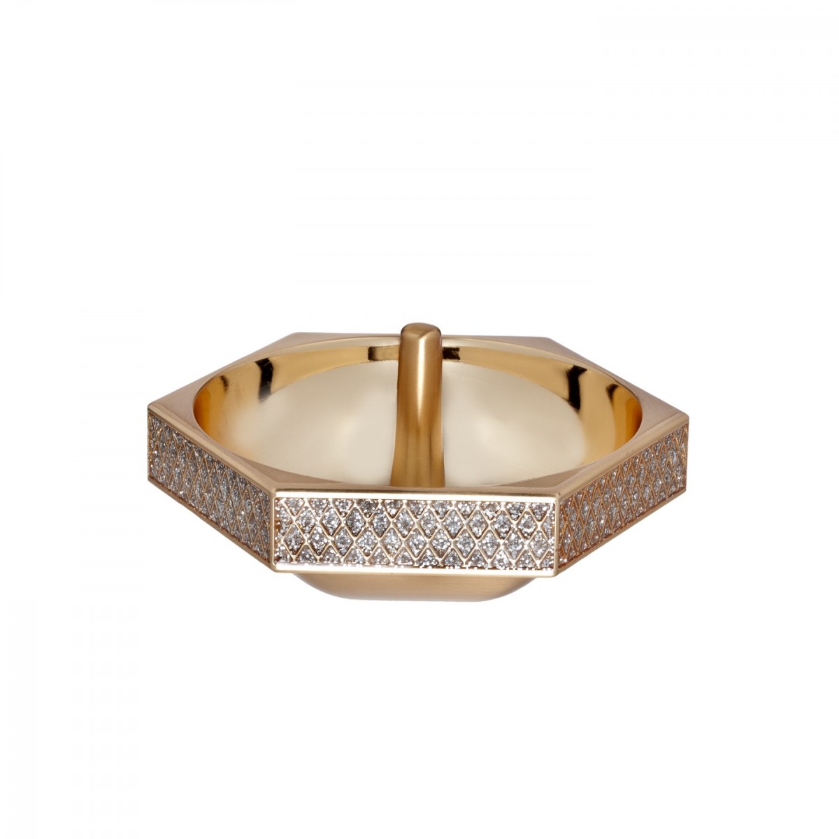 Waterford Lismore Diamond Gold Ring Holder by Waterford-The Lamp Stand Waterford Lismore Diamond Gold Ring Holder by Waterford-The Lamp Stand