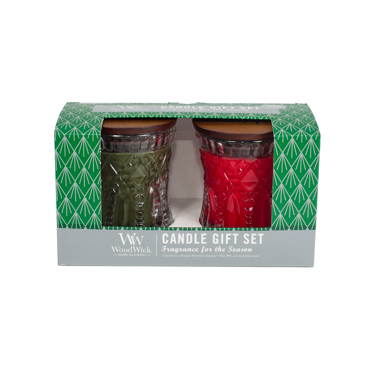 WoodWick Frasier Fir / Crimson Berries 2-Pack Holiday Jeweled Gift Set ...