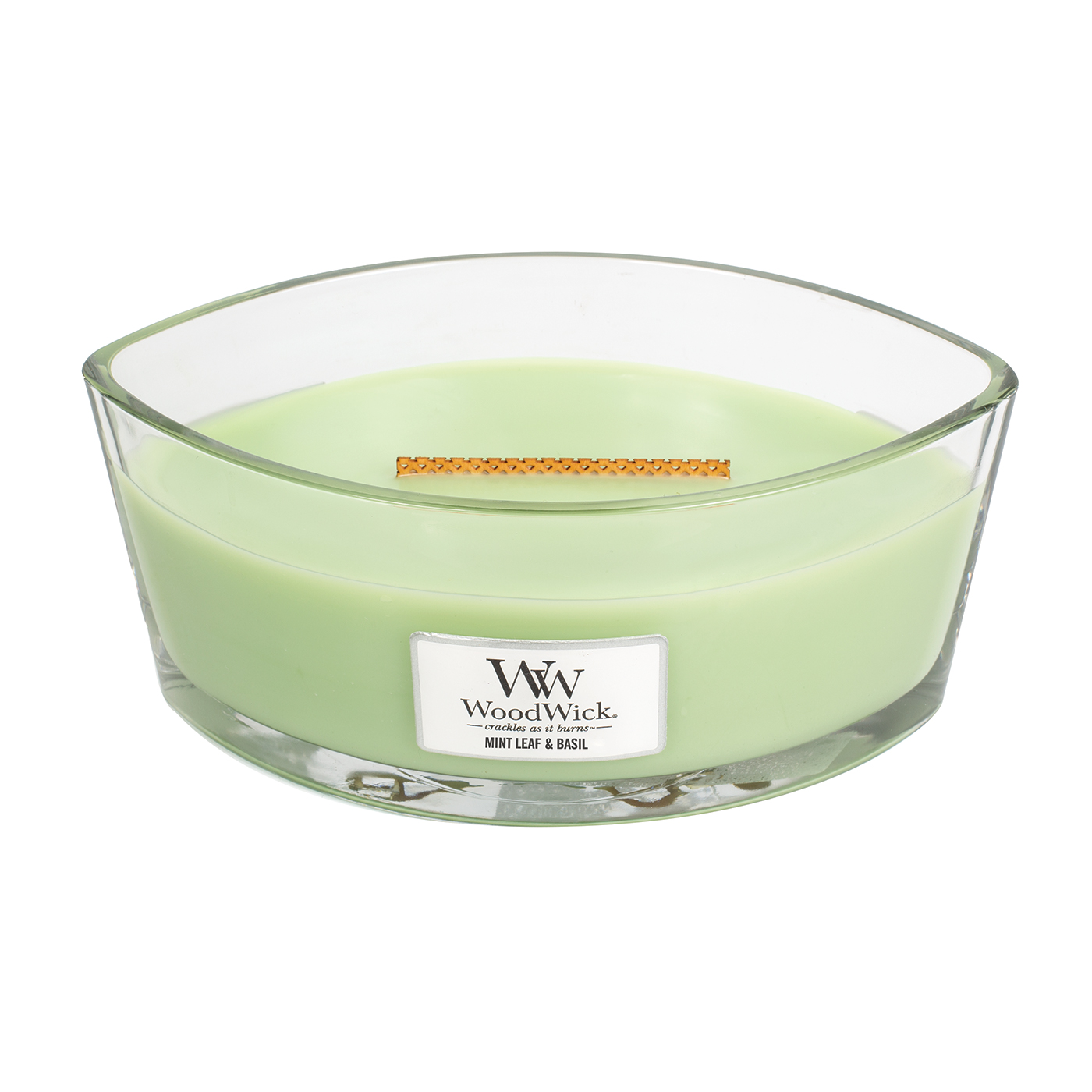 WoodWick Mint Leaf & Basil WoodWick ODOR NEUTRALIZING Candle 16 oz ...