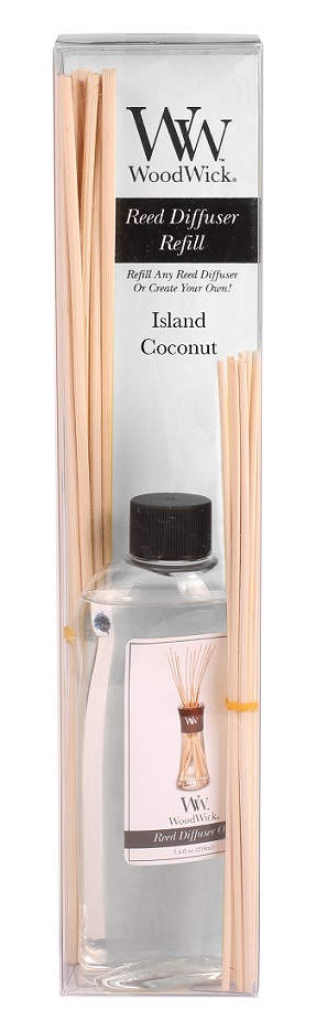 WoodWick Island Coconut WoodWick 7.4 oz. Reed Diffuser REFILL-The Lamp ...