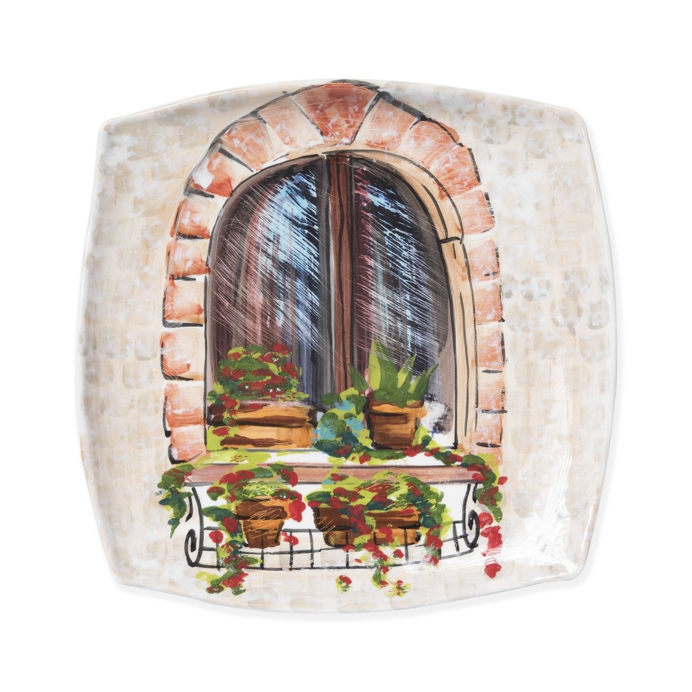 Vietri Landscape Closed Window Wall Plate | TheLamp Stand