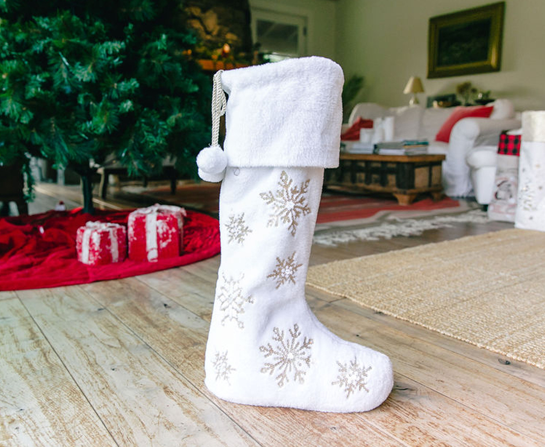 The Standing Stocking 24-Inch Snowy Days with LED Lights Standing ...