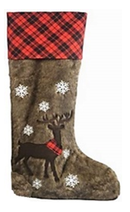 The Standing Stocking 30-Inch Star-Bucks with LED Lights & Plaid Cuff ...
