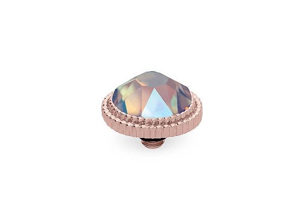 Qudo Jewelry Silk Shimmer 10-mm. Fabero Flat Top - Rose Gold - The Lamp ...
