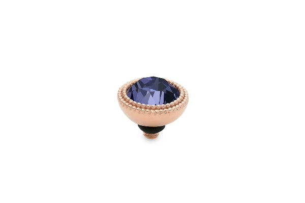 Qudo Jewelry Tanzanite 8-mm. Fabero Top - Rose Gold - The Lamp Stand