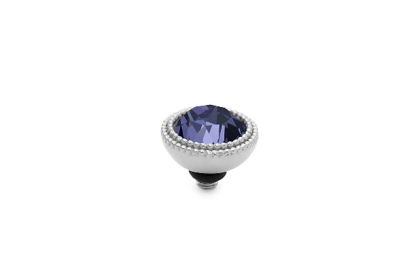 Qudo Jewelry Tanzanite 8-mm. Fabero Top - Silver - The Lamp Stand