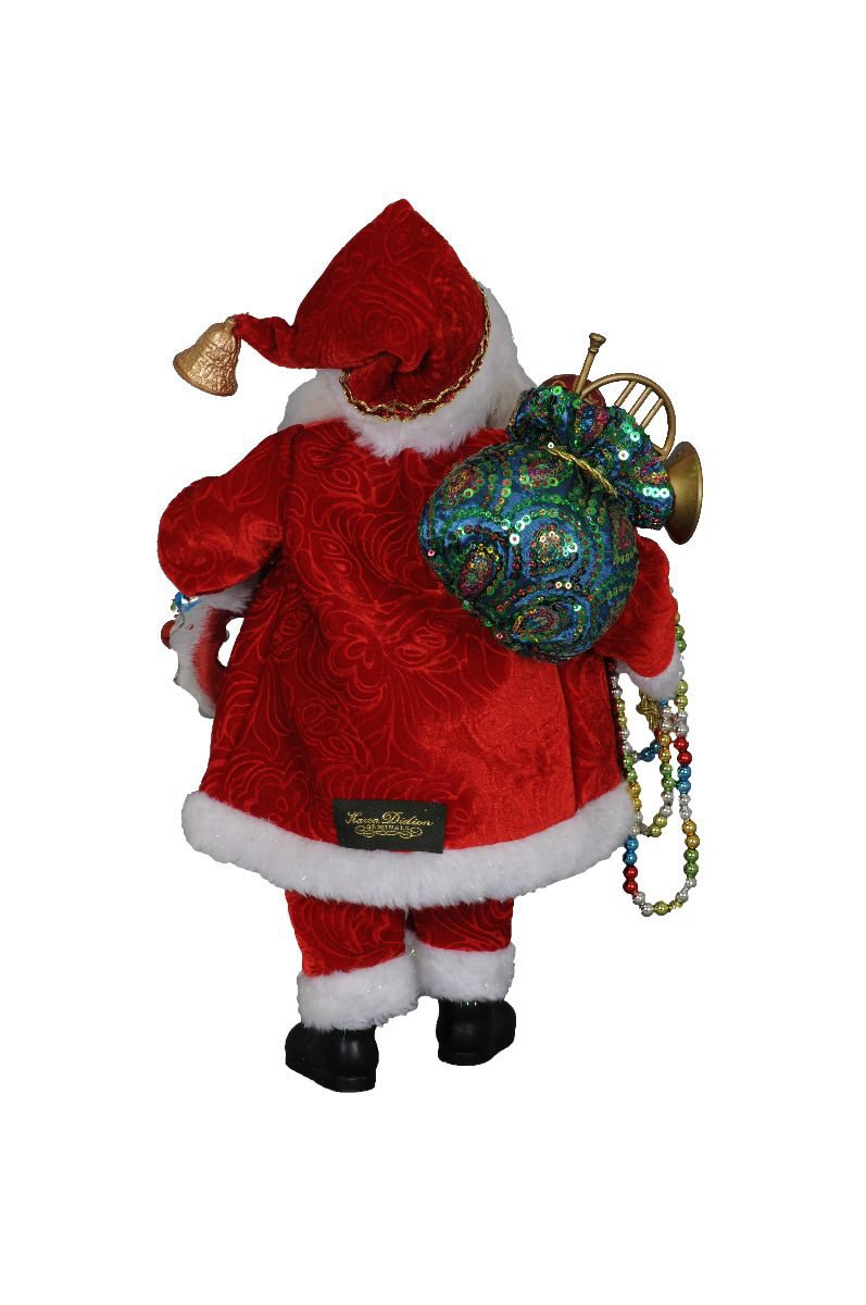 Karen Didion Beads with Wreath Santa - The Lamp Stand