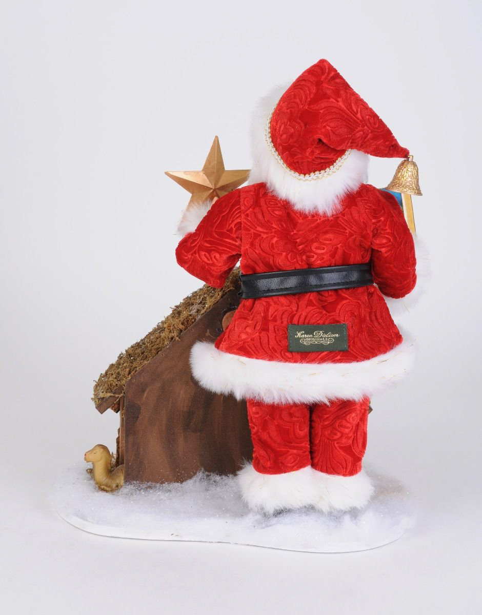 Karen Didion Lighted Nativity Santa - The Lamp Stand