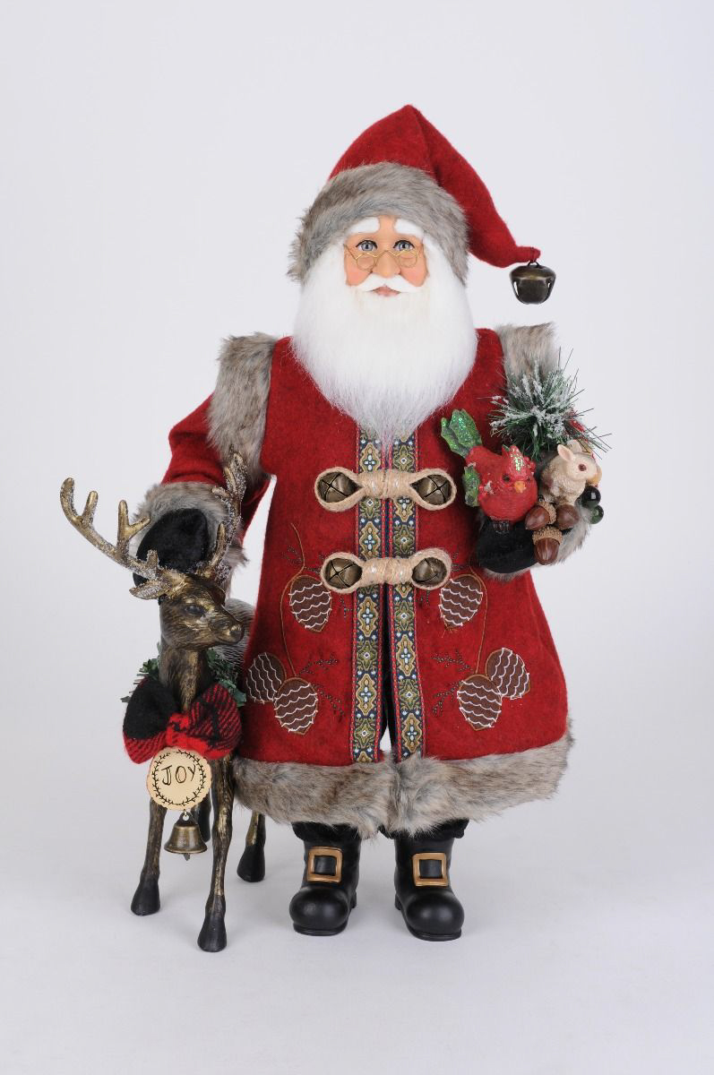 Karen Didion Reindeer Joy Santa - The Lamp Stand