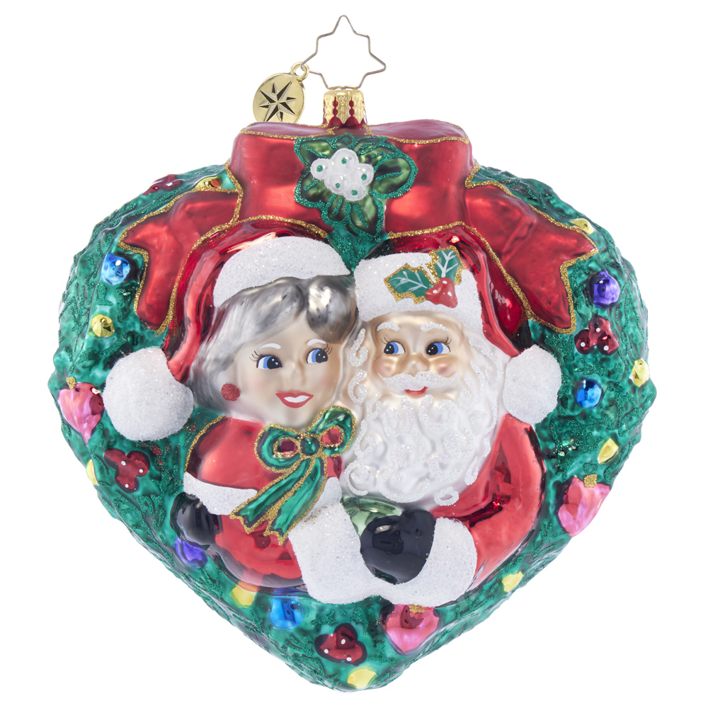 Christopher Radko Mr. & Mrs. Claus Mistletoe Moment