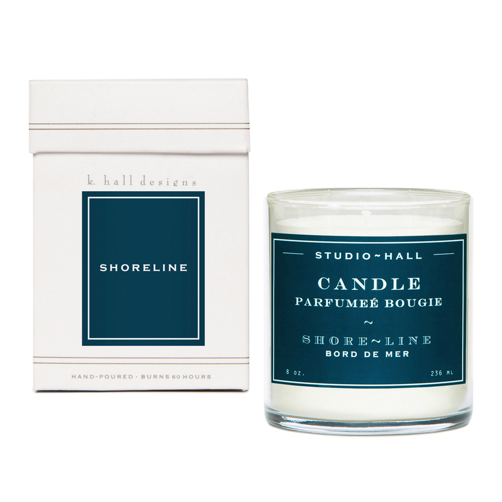 K Hall Shoreline 8 oz. Jar Candle by K. Hall Designs|The Lamp Stand