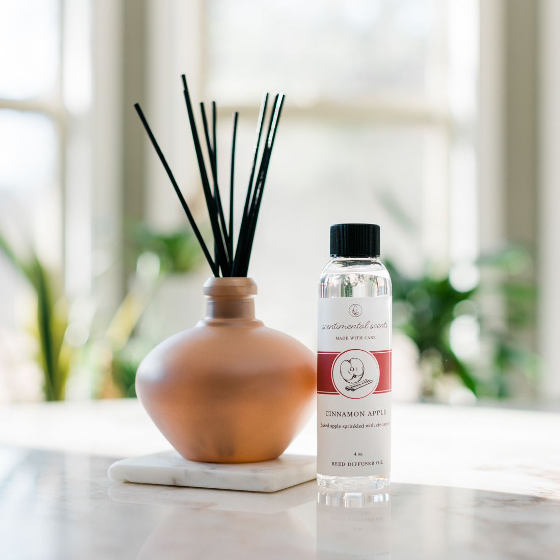 Scentimental Scents 4 oz. Cinnamon Apple Reed Diffuser Oil by ...