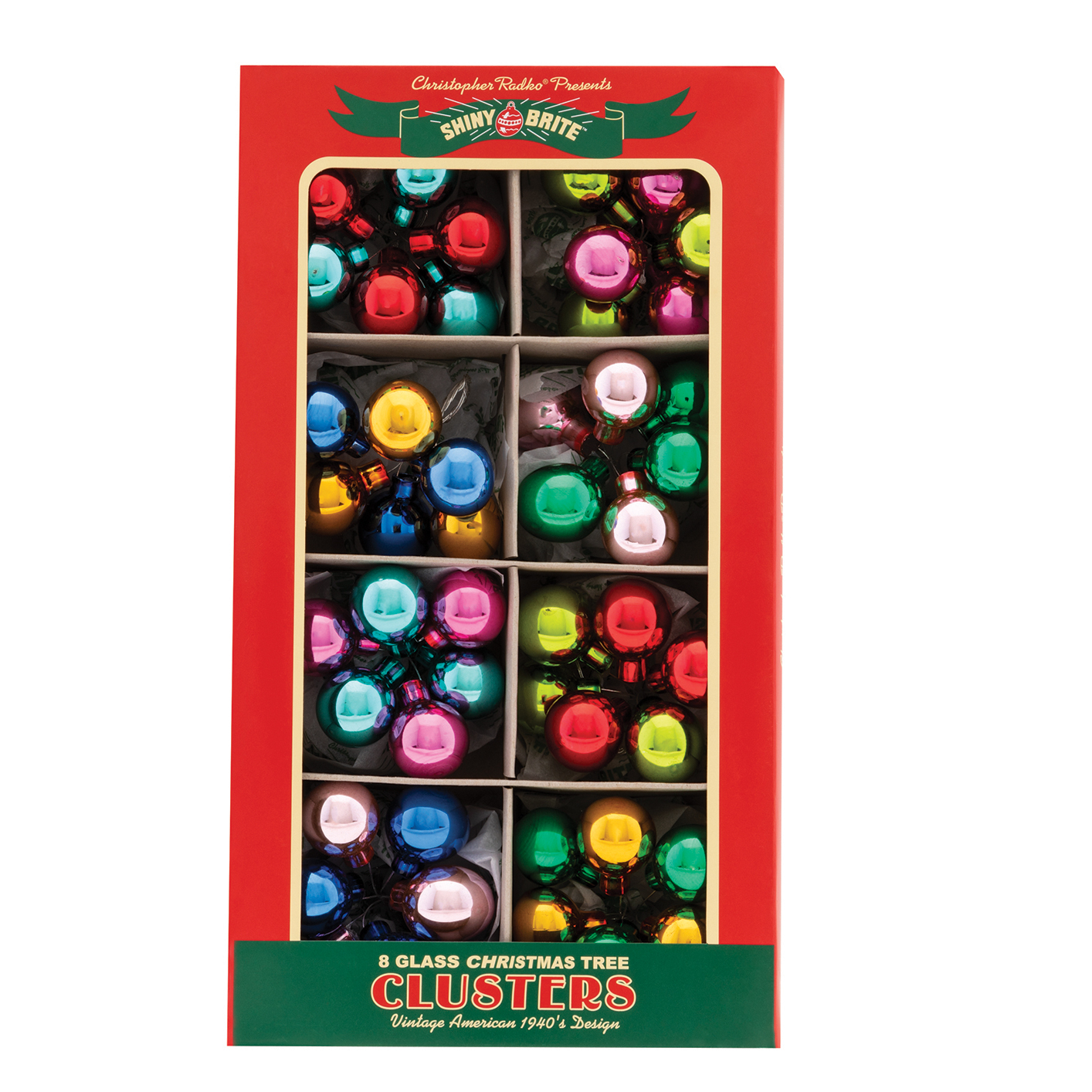 Christopher Radko Christmas Confetti 8 Count 6PC 1" Clusters by ...