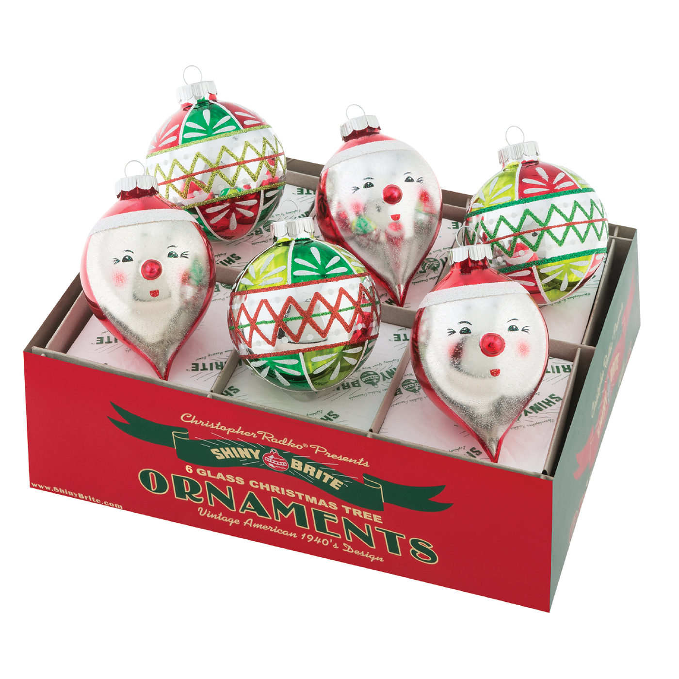 Christopher Radko Holiday Splendor 3.25" Decorated Rounds and Figures ...