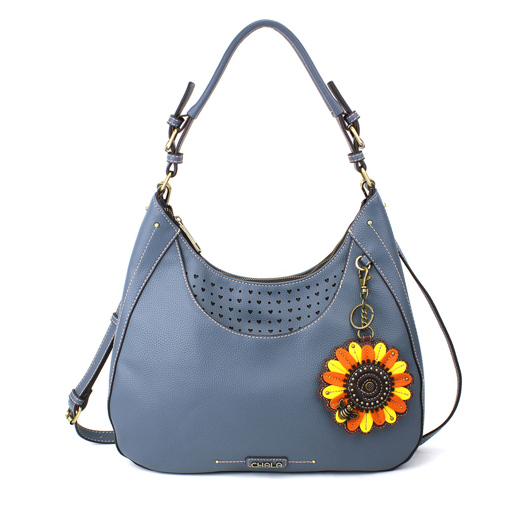Chala Handbags Blue Sunflower Sweet Hobo Tote by Chala|Low Prices Free ...