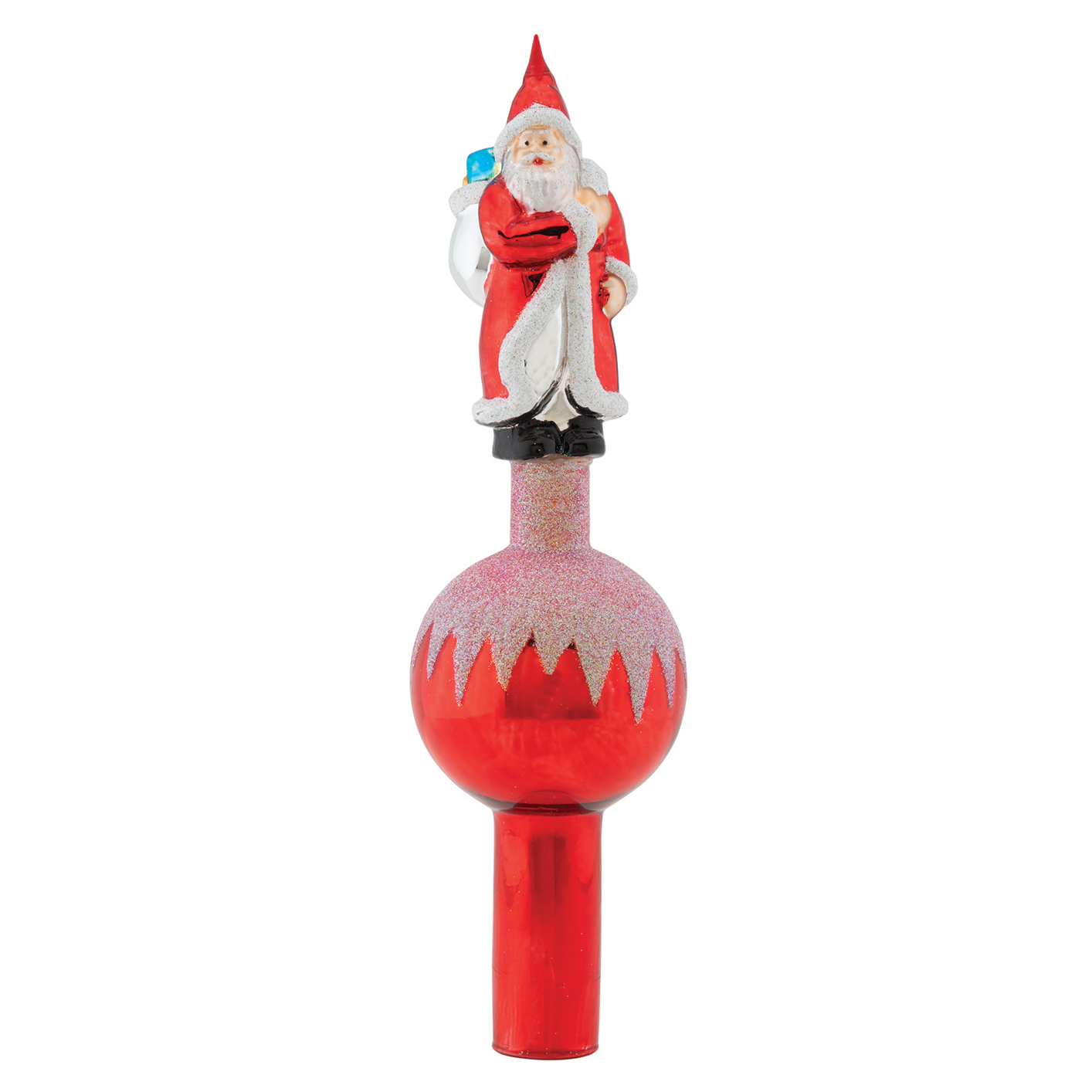 Christopher Radko Holiday Splendor 11.5" Santa Finial by Christopher ...