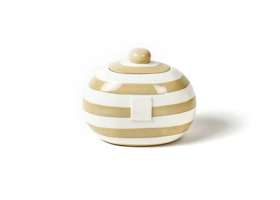 Happy Everything Neutral Stripe Mini Cookie Jar by Happy Everything ...