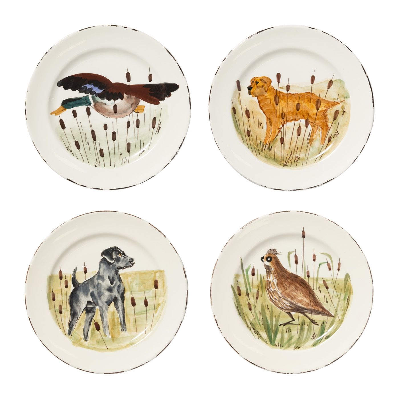 Vietri Wildlife Assorted Dinner Plates - Set of 4 | TheLamp Stand