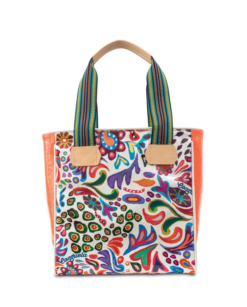Consuela Bags White Swirly Legacy Classic Tote by Consuela|The Lamp Stand
