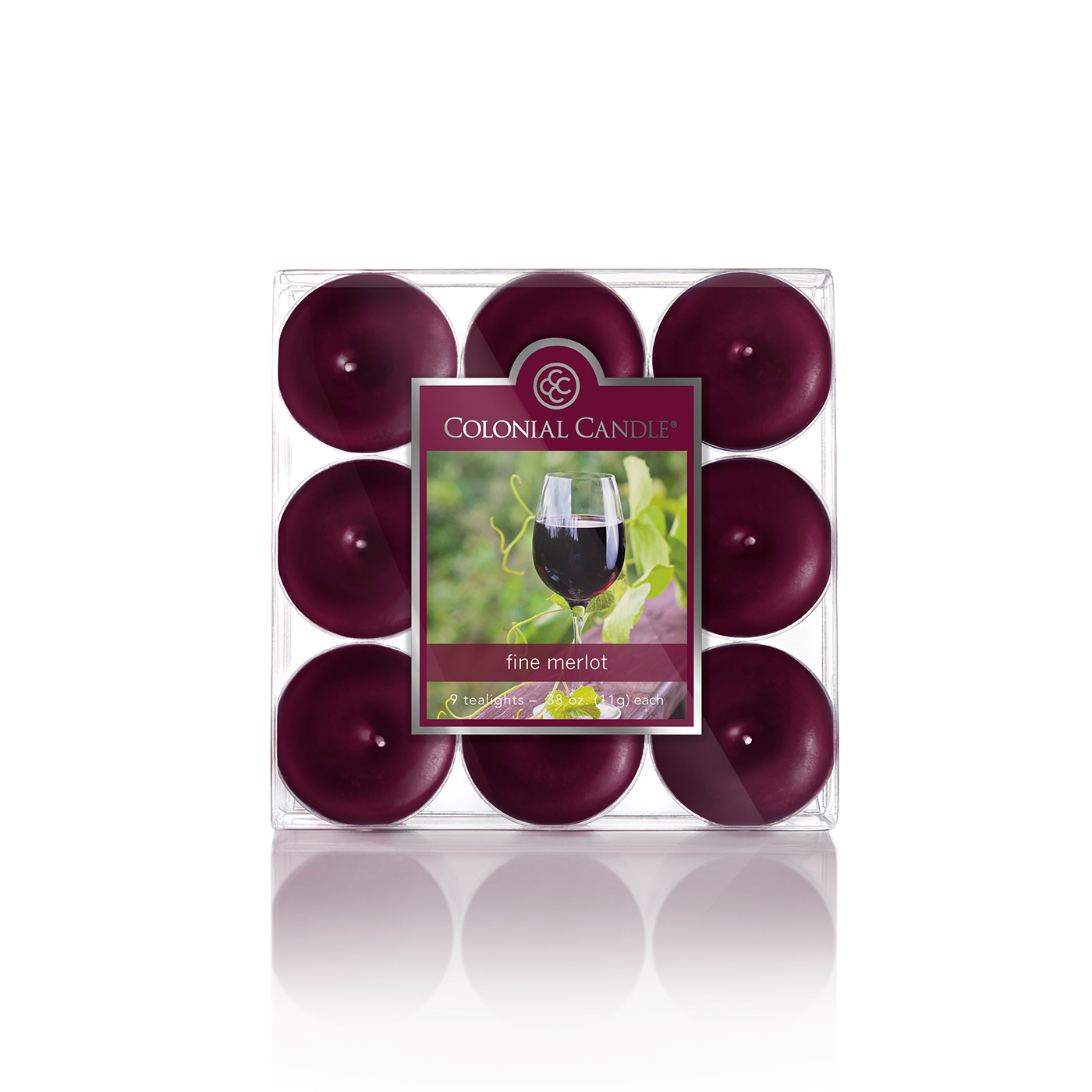 Colonial Candle Fine Merlot 9-Pack Tealights Colonial Candle|The Lamp Stand