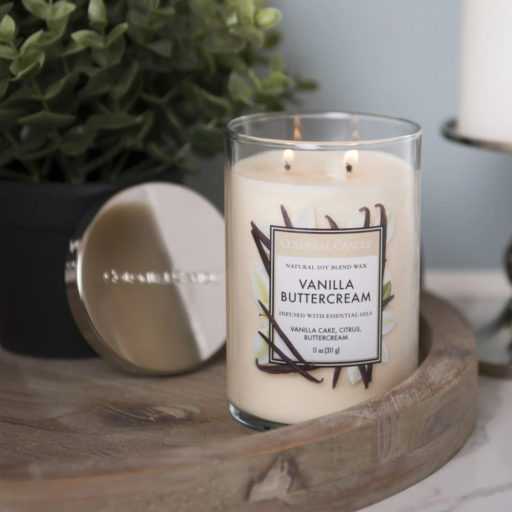 Colonial Candle Vanilla Buttercream 11 oz. Classic Cylinder Jar