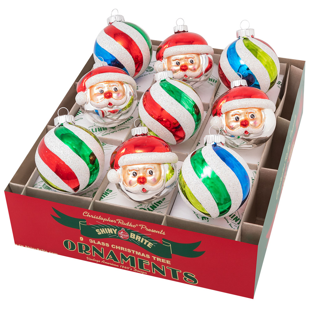 Christopher Radko Holiday Splendor 9 Count 2.5" Decorated Rounds ...