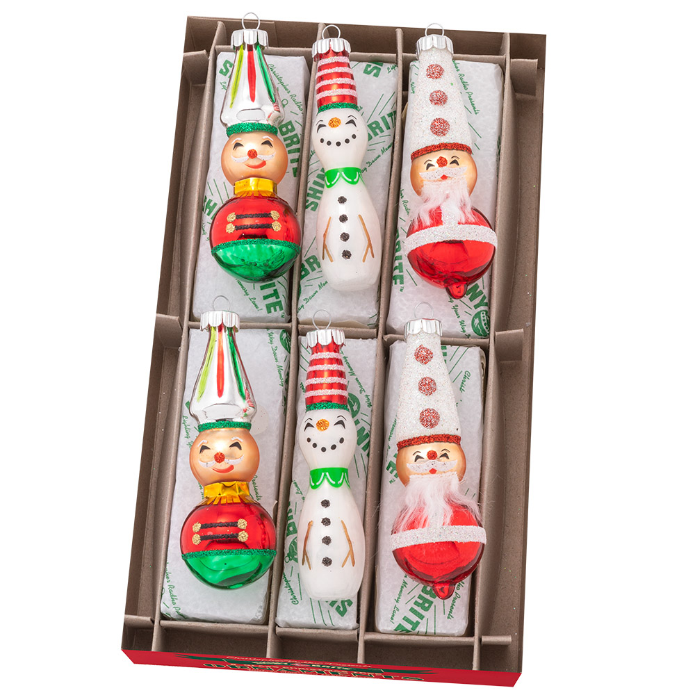 Christopher Radko Holiday Splendor 6 Count 2.5" Decorated Figures by ...