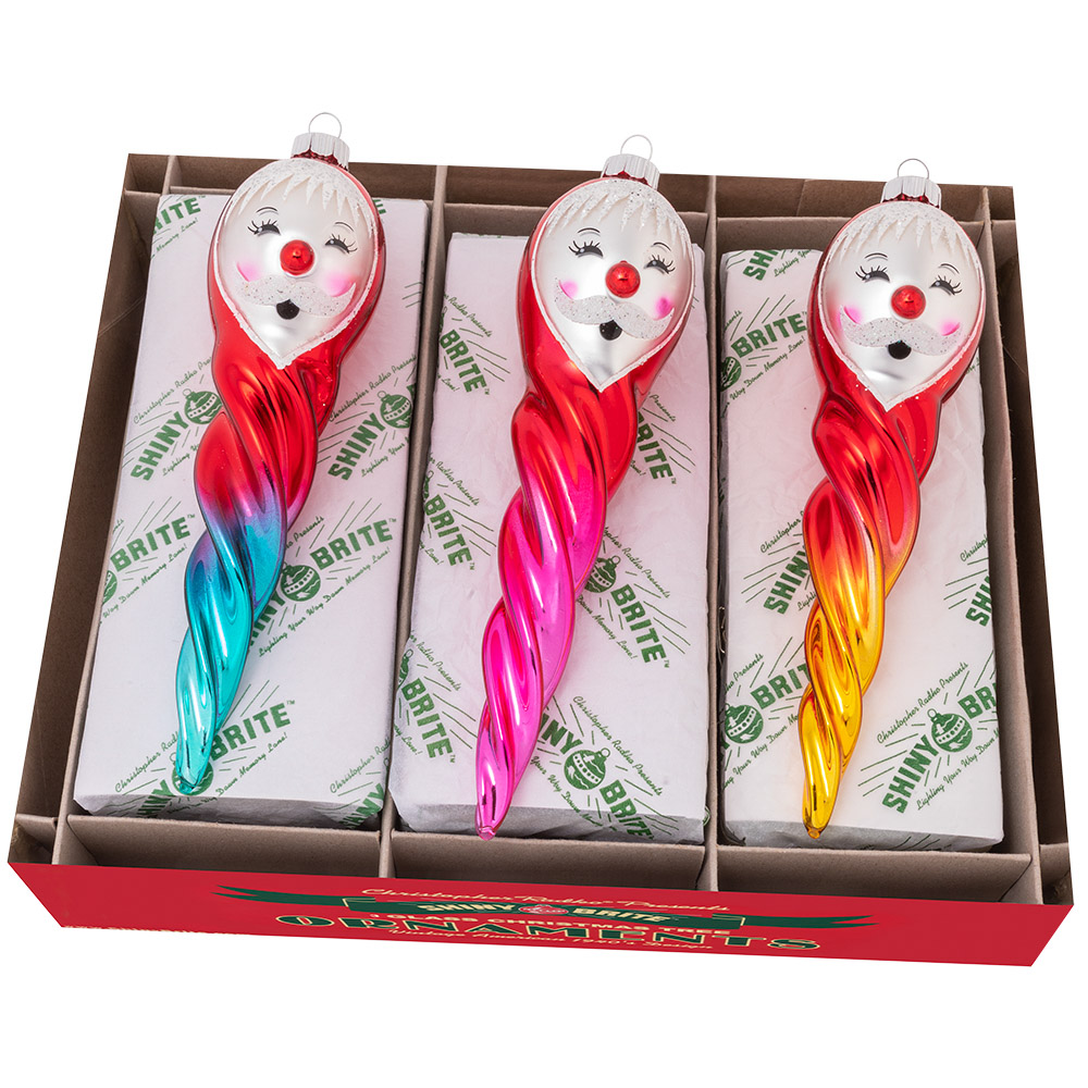 Christopher Radko Christmas Confetti 3 Count 7" Santa Icicles by ...