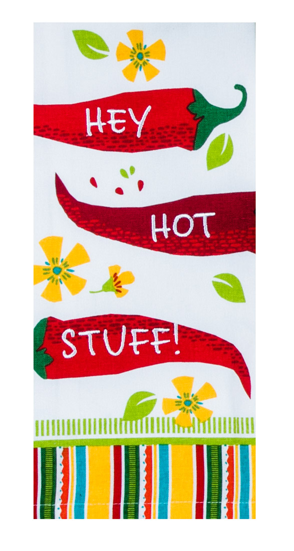 Hey Hot Stuff Tea Towel by Kay Dee Designs