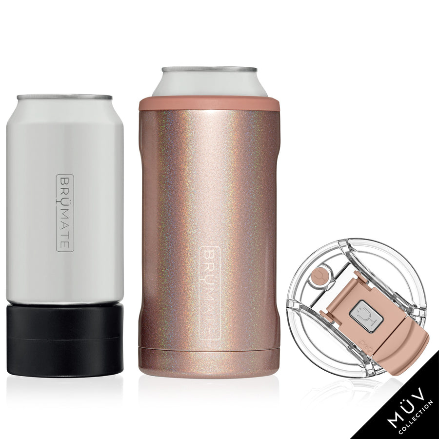 Brumate Glitter Rose Gold 3-In-1 Hopsulator Trio