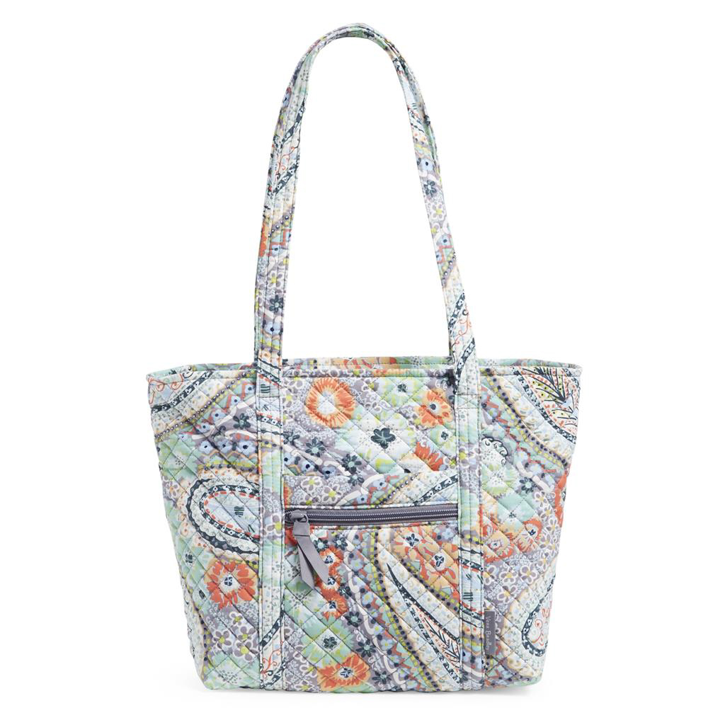 Vera Bradley Citrus Paisley Small Vera Tote Bag
