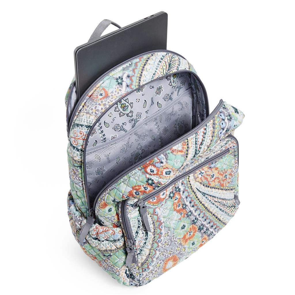 Vera Bradley Citrus Paisley Campus Backpack