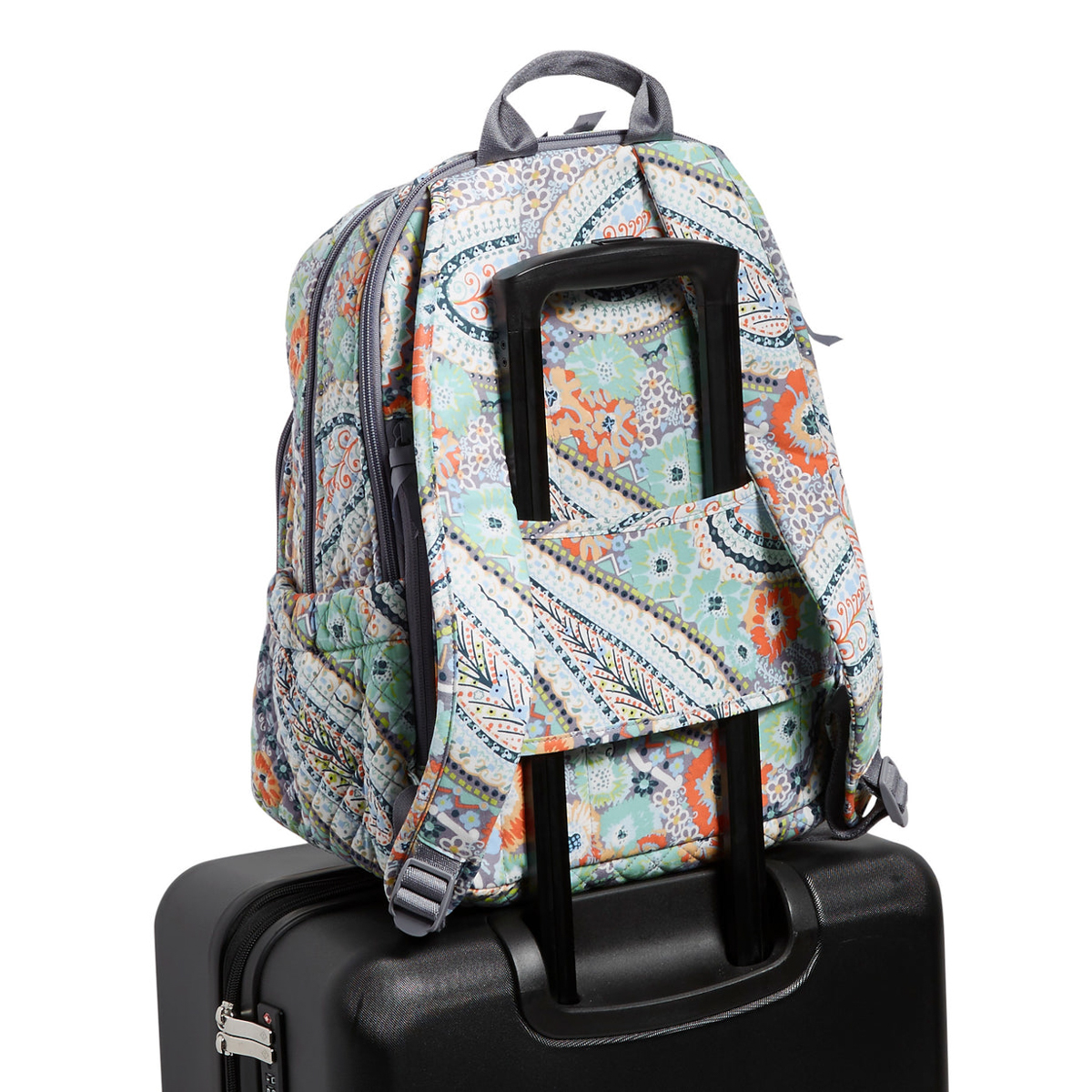 Vera Bradley Citrus Paisley Campus Backpack