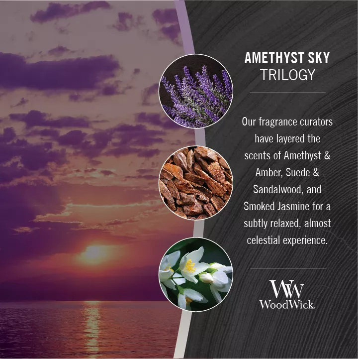 WoodWick Amethyst Sky Trilogy Ellipse Candle