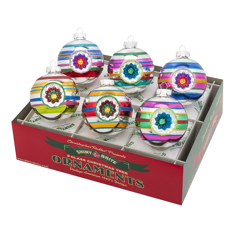 Christopher Radko Christmas Confetti 3.25" Decorated Rounds with ...