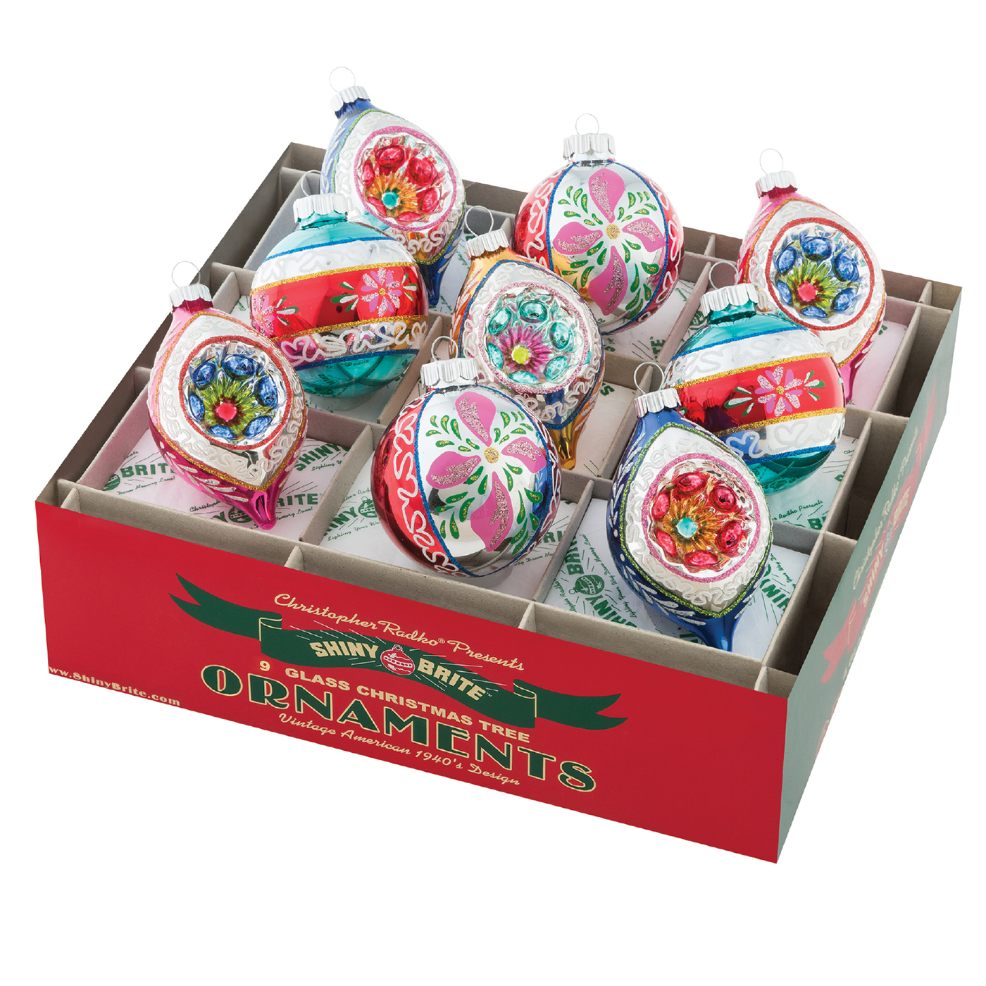 Christopher Radko Christmas Confetti 2.5" Decorated Rounds and Tulips ...