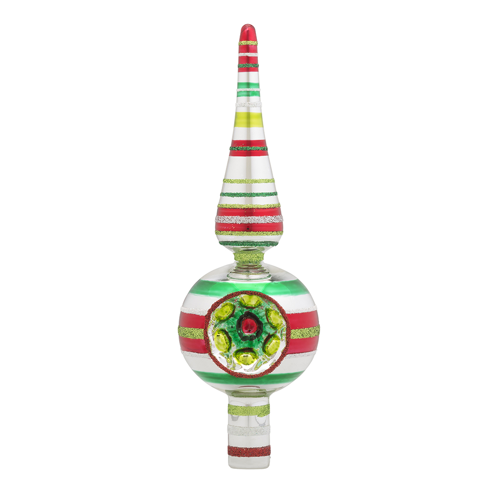 Christopher Radko Holiday Splendor 7.5" Mini Decorated Finial with ...