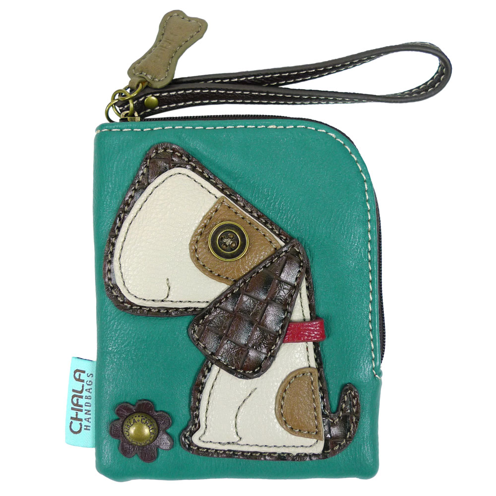 Chala Handbags Toffy Dog Chala ZipWallet - Dark Turquoise-The Lamp Stand