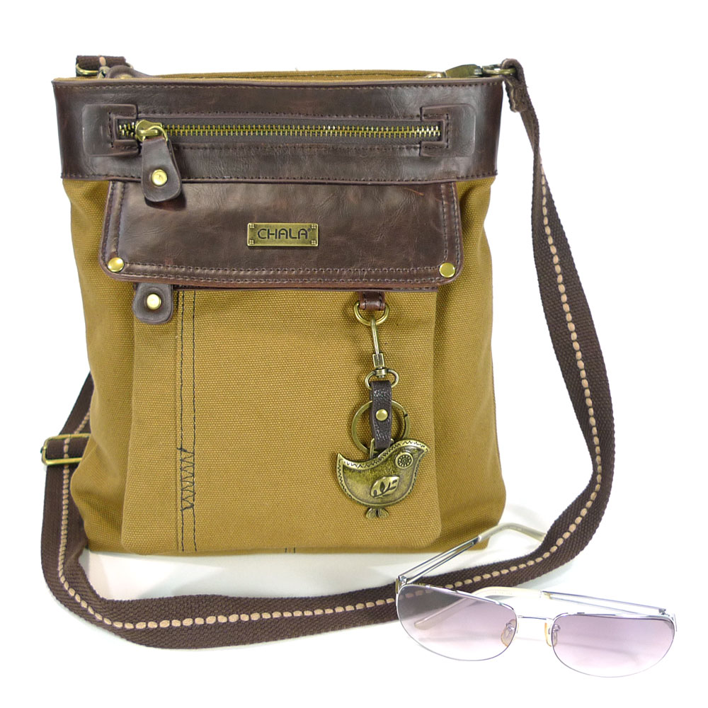 Chala Handbags ChiChik Bird Chala Gemini XBody Bag - Brown-The Lamp Stand