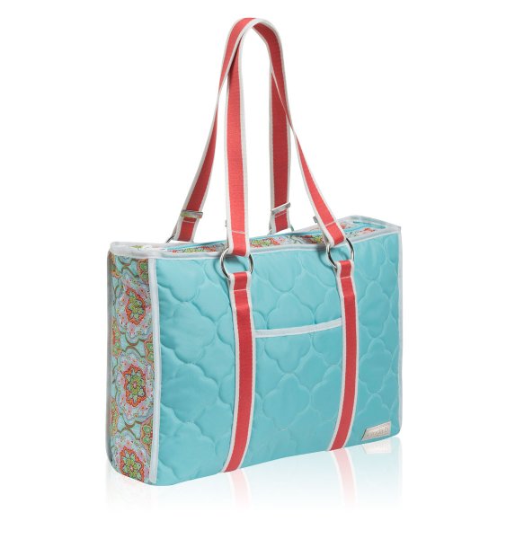 Cinda B Casablanca Sky Blue Horizontal Tote II-The Lamp Stand
