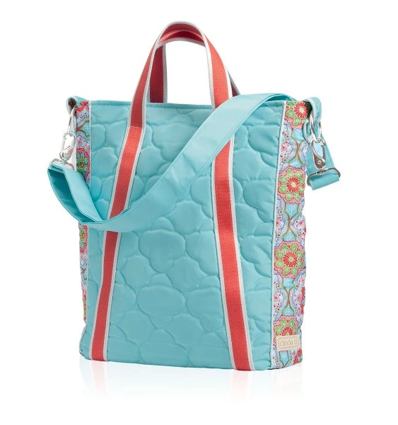 Cinda B Casablanca Sky Blue Vertical Tote II-The Lamp Stand