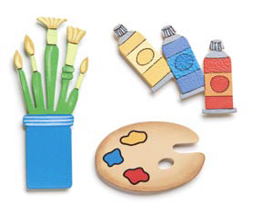 Demdaco - Embellish Your Story Art Magnets - Set of 3-The Lamp Stand