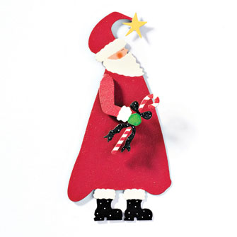 Demdaco - Embellish Your Story Santa with Candy Cane Magnet-The Lamp Stand