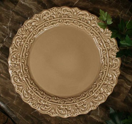 Drake Taupe Dinner Plate - Set of 4-The Lamp Stand