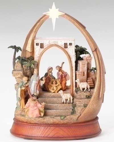 Fontanini 9.5" Musical LED Nativity Scene in Arch - Fontanini-The Lamp ...