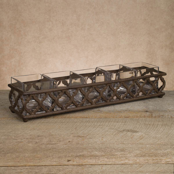 GG Collection Ogee-G 5 Glass Candleholder - GG Collection*-The Lamp Stand